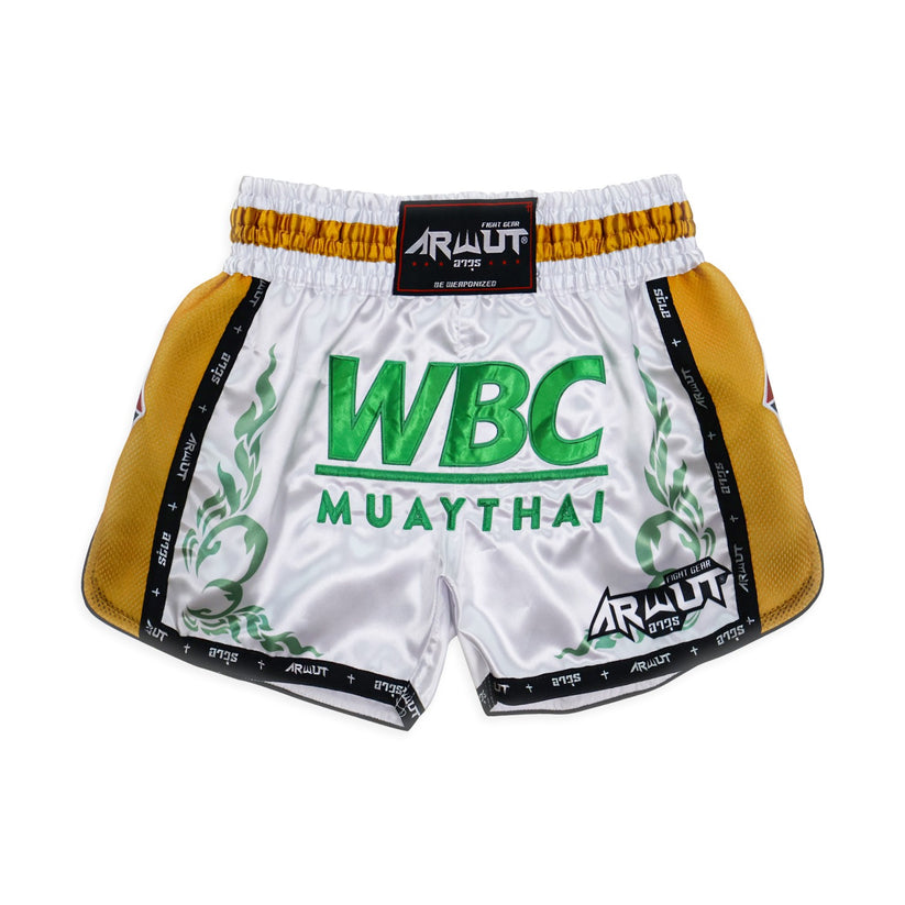 Arwut X WBC Muay Thai Shorts BS3 Limited Edition White True Grit